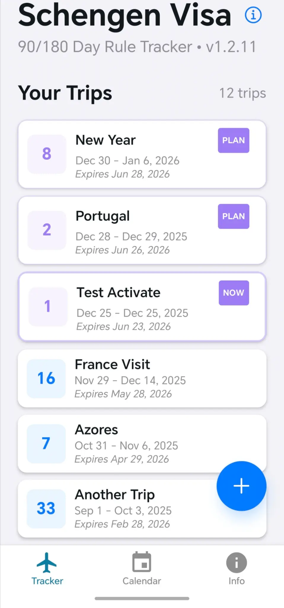 Schengen Visa Tracker - Track Your Schengen Days with Ease